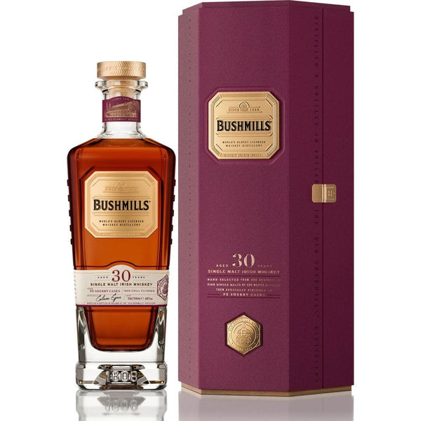 Bushmills Irish Single Malt 30 Year Whiskey – Wooden Cork