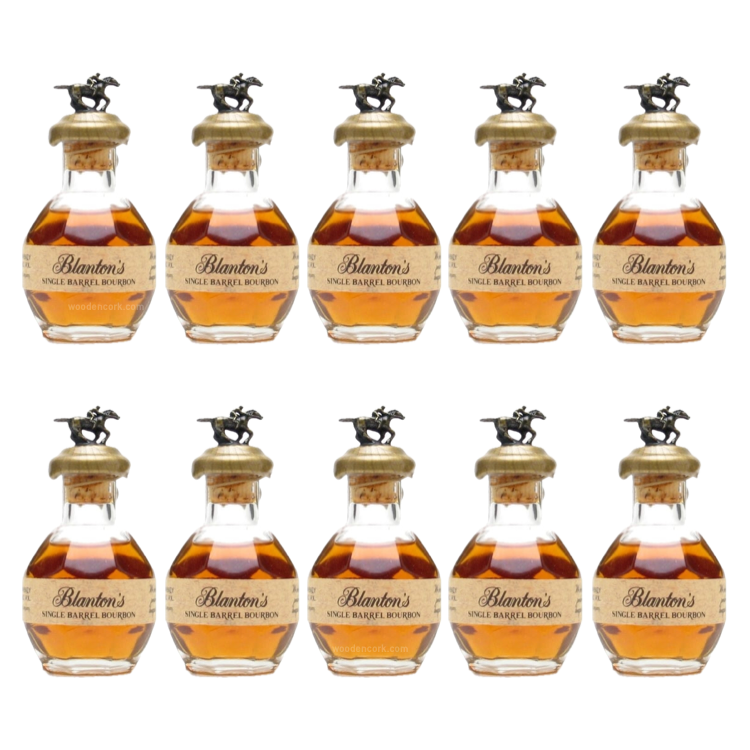 Blanton's Miniature Bourbon 50ml 10 Pack Shot Bundle – Wooden Cork