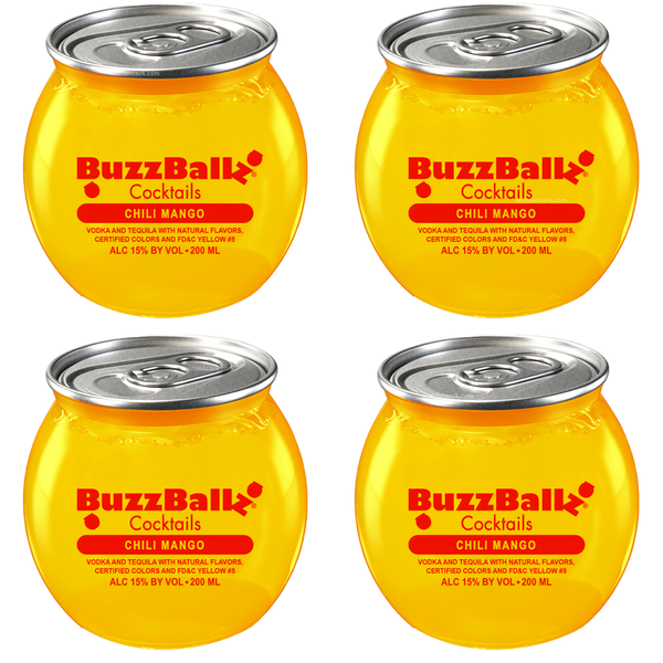 BuzzBallz Chili Mango Pre-Mixed Cocktails 4-Pack – Wooden Cork