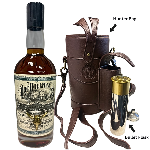 Doc Holliday 13 Year Kentucky Bourbon Hunter Bag W/Bullet Flask ...