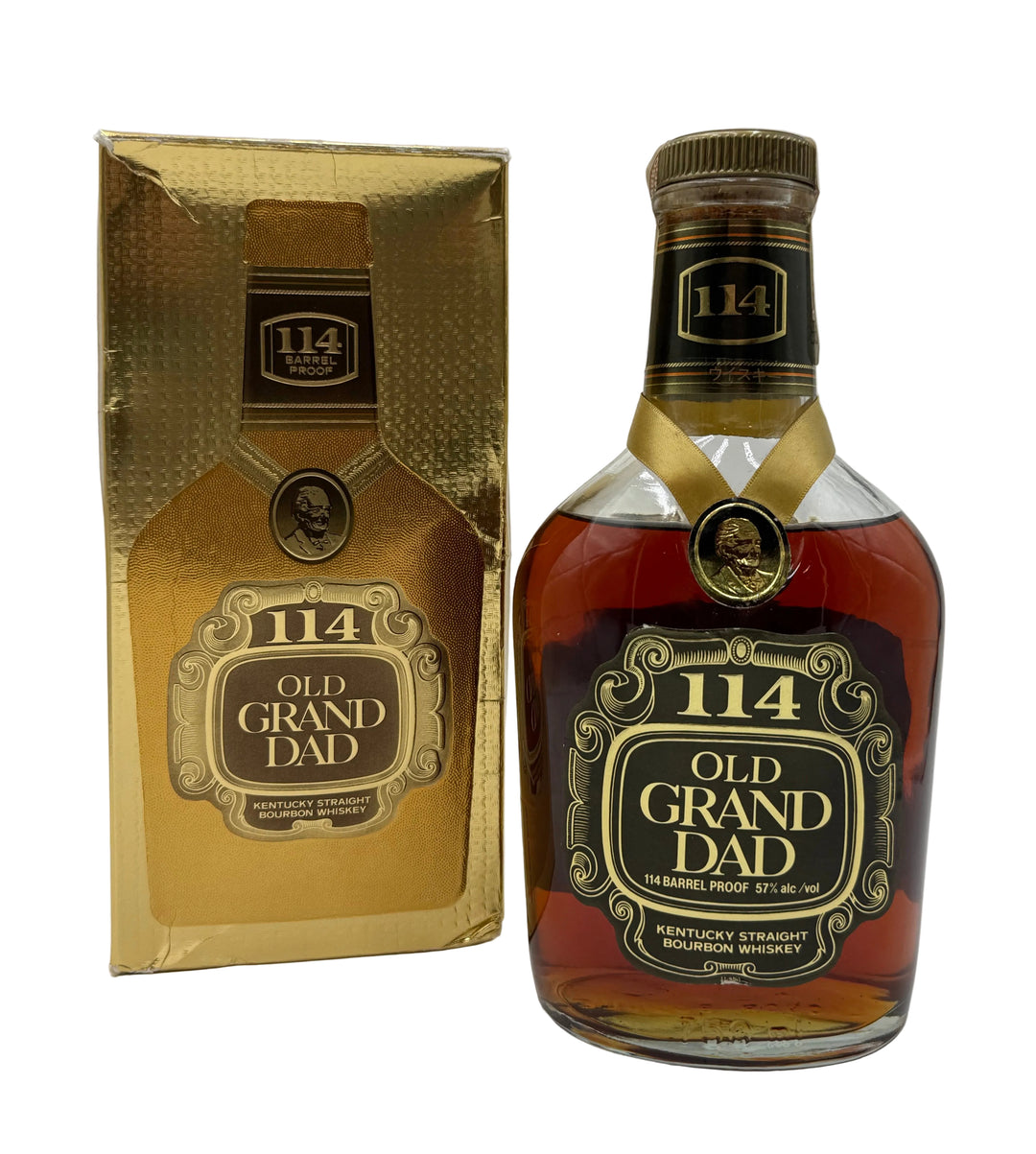 Old Grand Dad 114 Lot 18 w/ Box – Wooden Cork