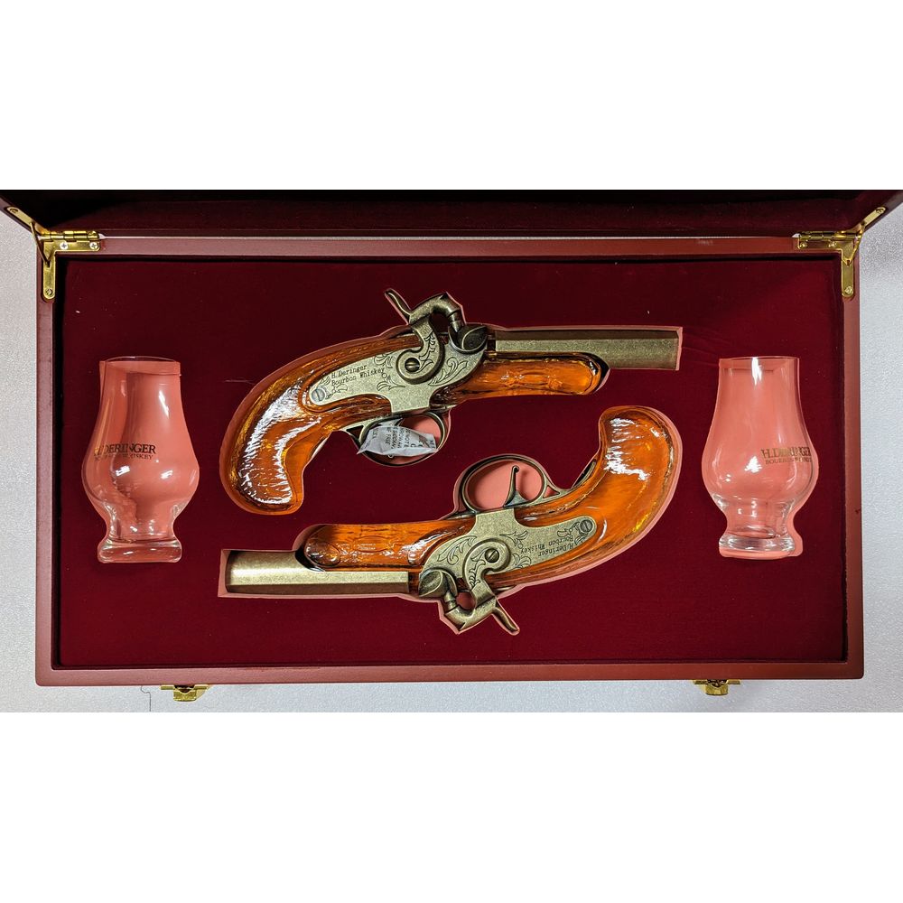 H.Deringer Bourbon Whiskey Pistol Set 2x200 ml – Wooden Cork