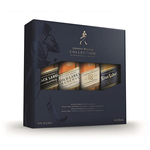 Johnnie Walker Collection 200ml Gift Pack | Black Label Gold Label ...