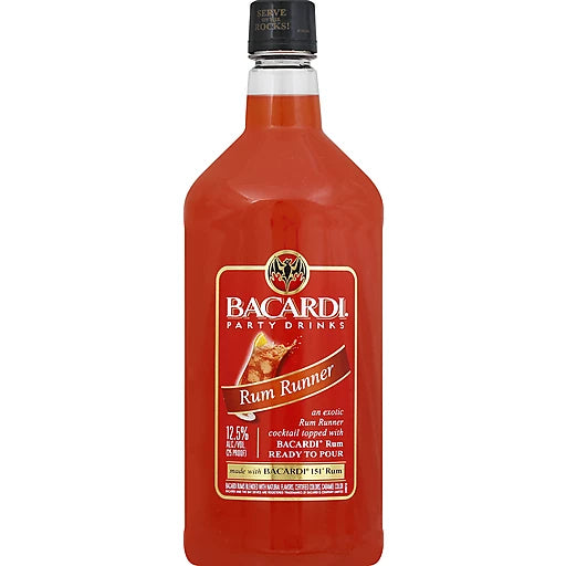 Bacardi Rum Runner Party Drinks made with Bacardi 151 Rum 1.75l ...