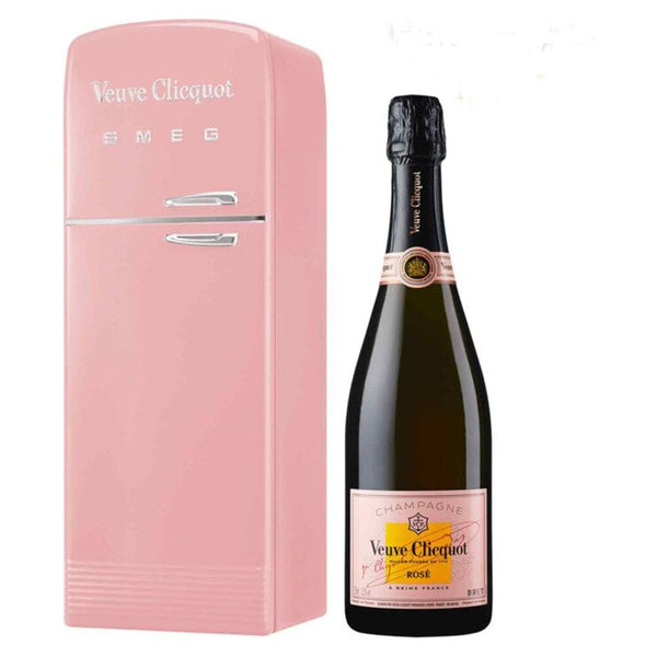 Veuve Clicquot Brut Rose With Smeg Fridge Gift Box – Wooden Cork