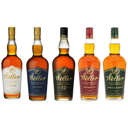 W.L. Weller Five Bottle Bundle | 5 Wheated Bourbon Expressions – Wooden ...