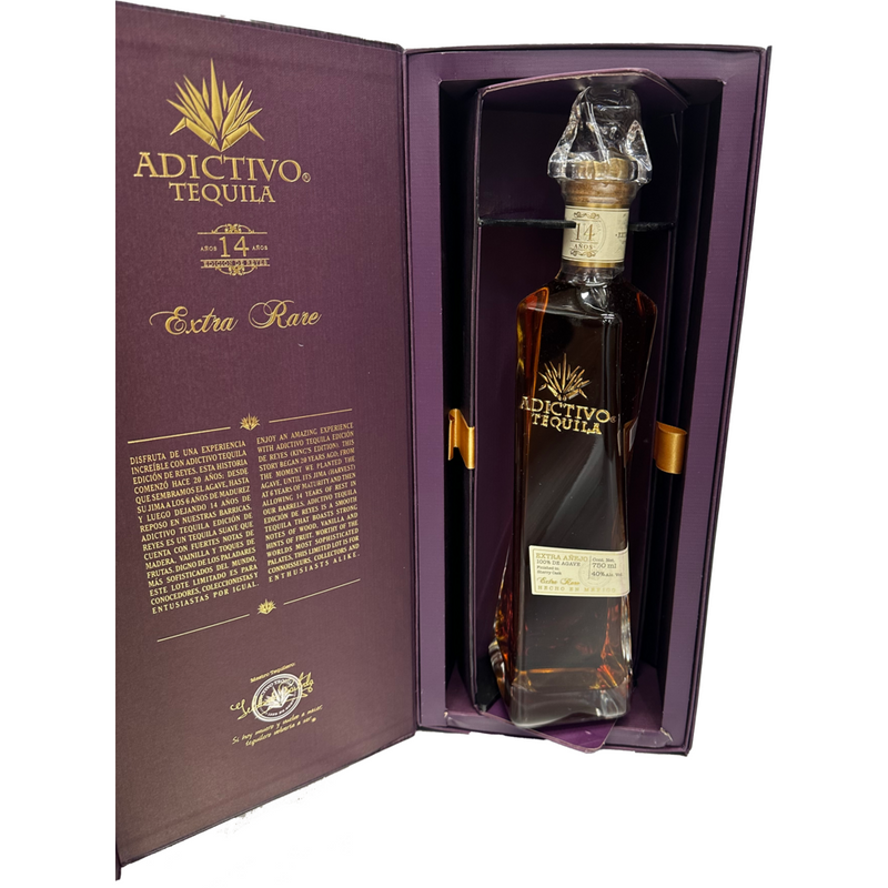 Adictivo Extra Rare Extra Anejo Kings Edition Tequila 14 Years – Wooden ...